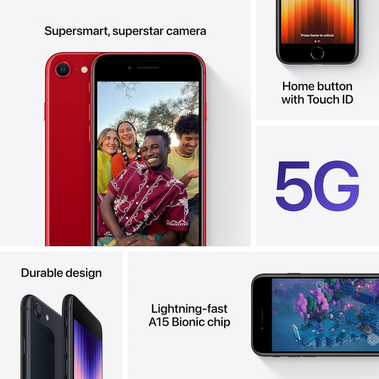 Spectrum Apple iPhone SE 3rd Gen - 64GB - Midnight - MMX53LL/A-SPEC – R3NEW
