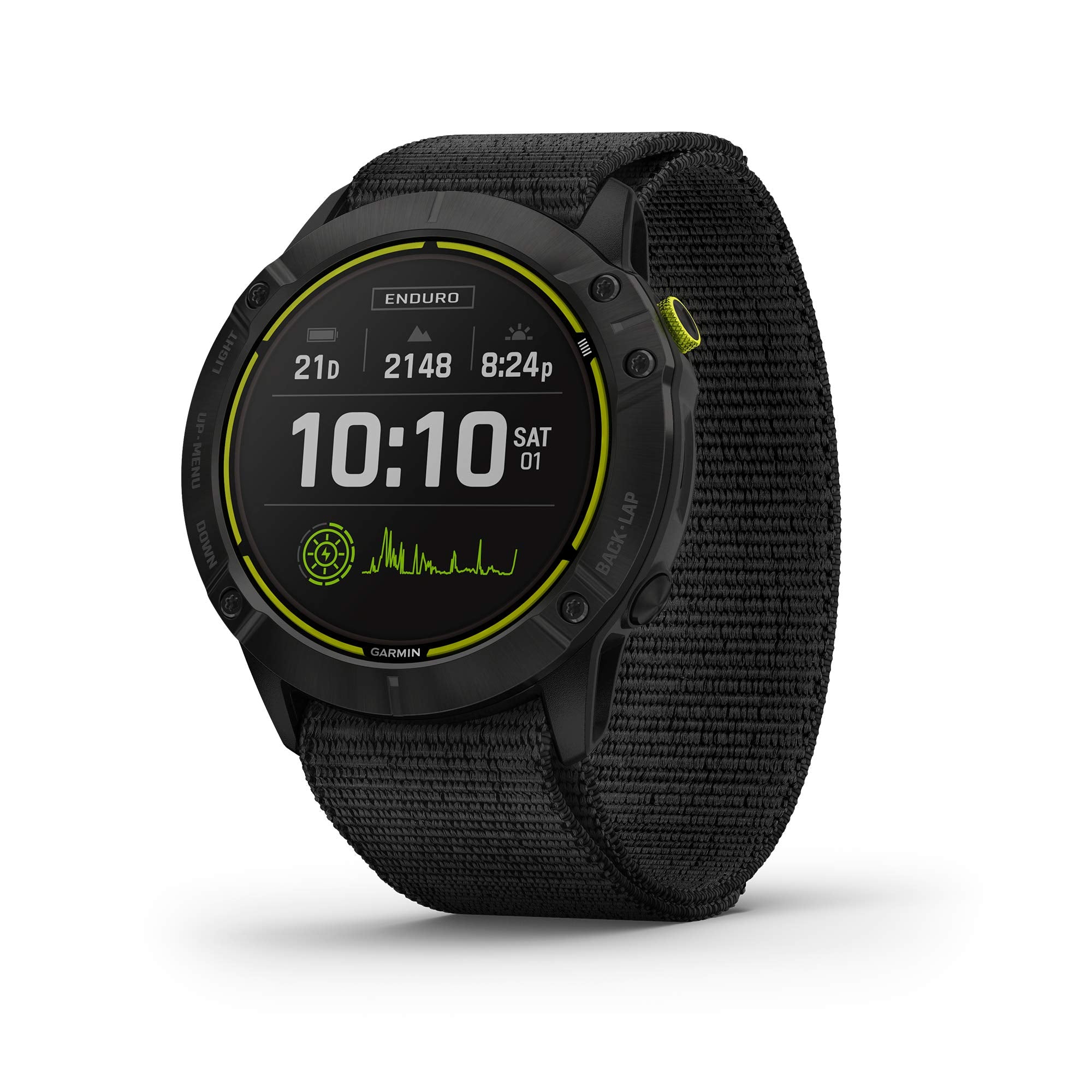 Garmin Enduro Smartwatch GPS Watch with Solar Black UltraFit Nylon Ban ...
